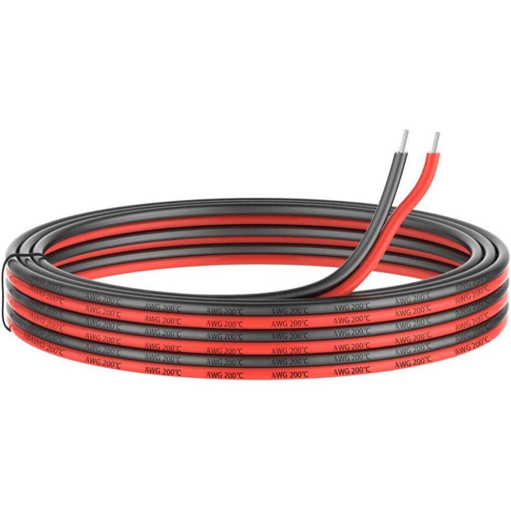 Flexible Silicone Wire (2ft / Red & Black / 8 to 24 Gauge) | RC-N-Go
