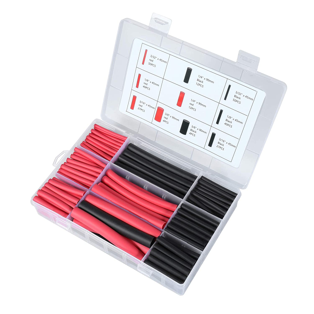 Adhesive-Lined Heat Shrink Kit (3:1 Ratio / Red & Black) | RC-N-Go